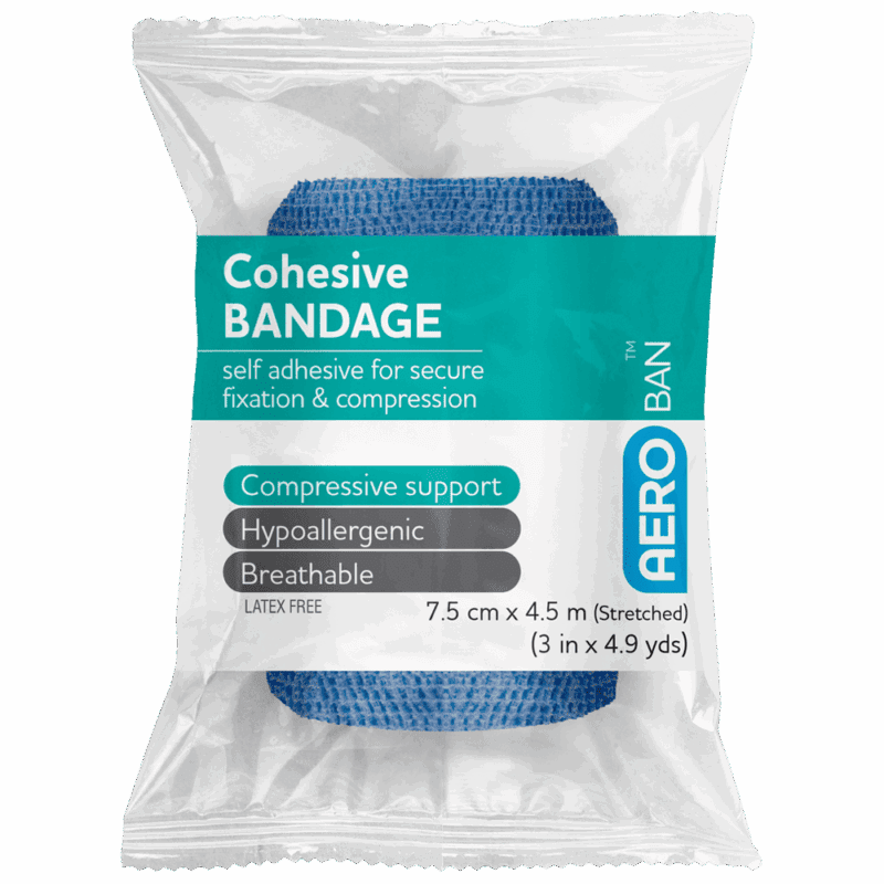AeroBan™ Cohesive Blue Bandage (7.5cm x 4.5M) – Pack 12 - Aero ...