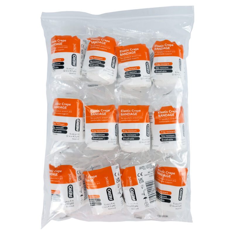 AeroCrepe™ Elastic Cotton Crepe Bandage (5cm x 4M) - Pack 12 - Aero ...