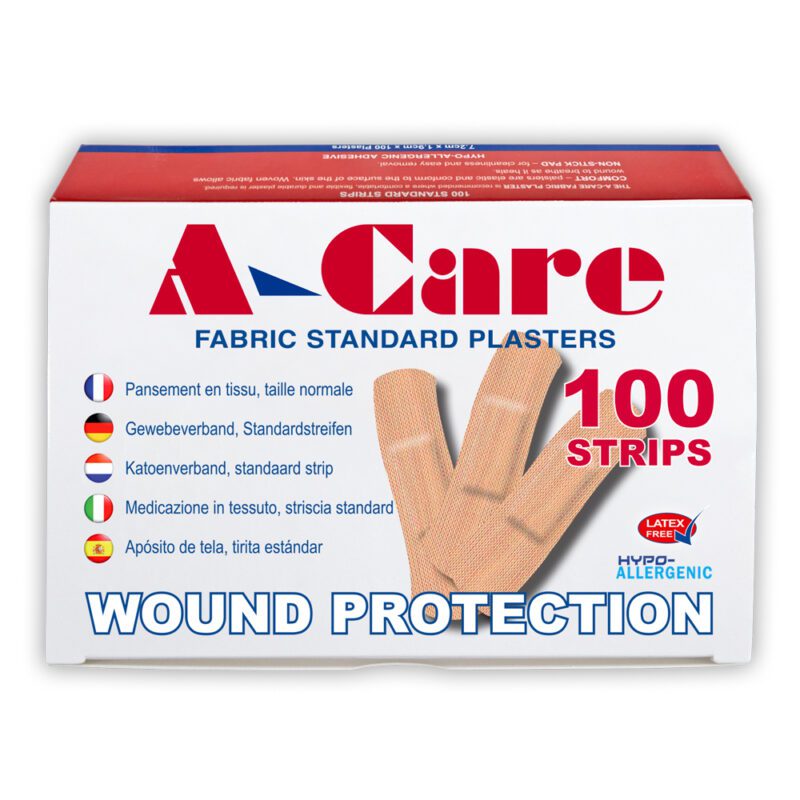 A-Care Fabric Standard Strip Plasters (72 x 19mm) - Box 100 - Aero ...