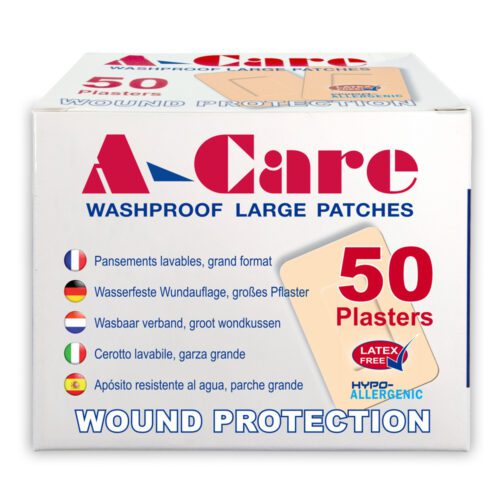 A-Care Washproof Plasters Large Patch 72 x 19mm – Box 50 - Aero ...