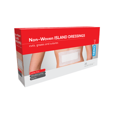 AeroFix™ Non-Woven Adhesive Island Dressing - Box 20 (10 x 20cm ...