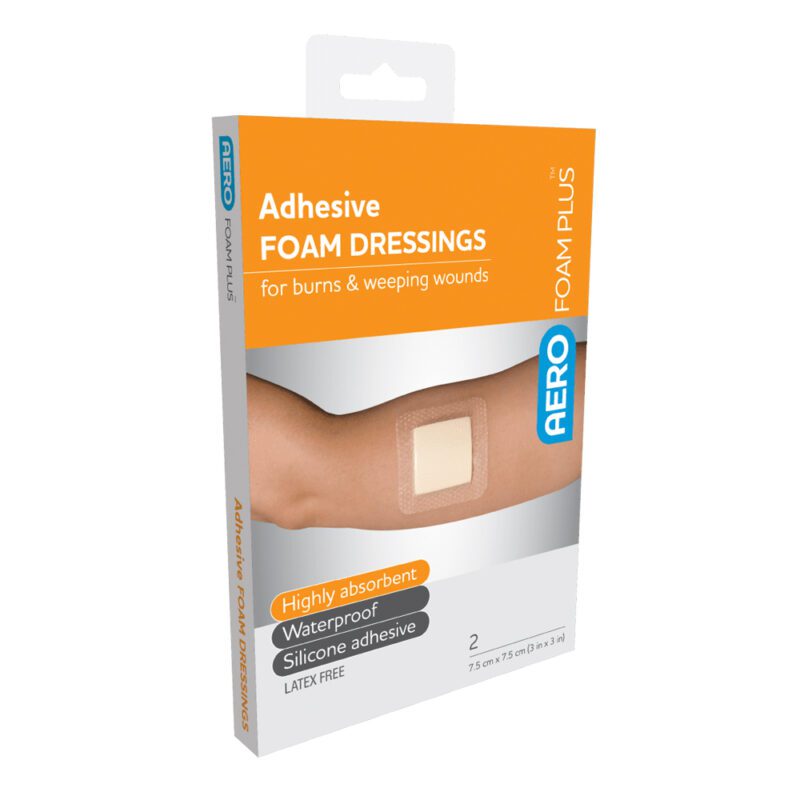 AeroFoam™ Plus Adhesive Foam Dressings 7.5 x 7.5cm – Box 2 - Aero ...