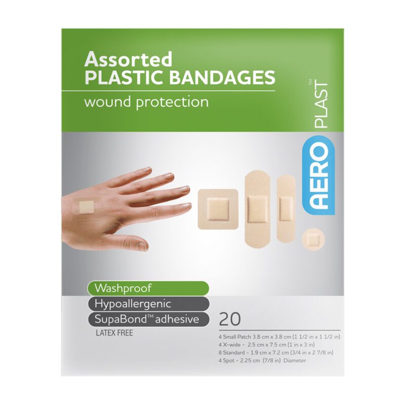 AeroPlast™ Plastic Assorted Plasters – Env 20 - Aero Healthcare UK