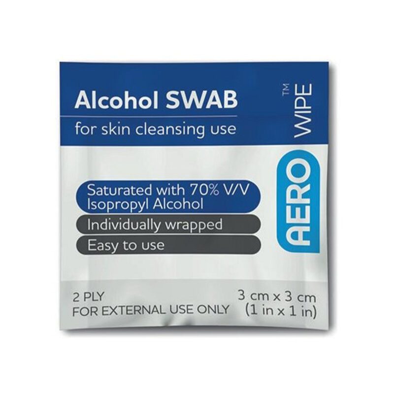 AeroWipe™ Alcohol Swabs Saturated with 70% Isopropyl - Box 100 - Aero ...
