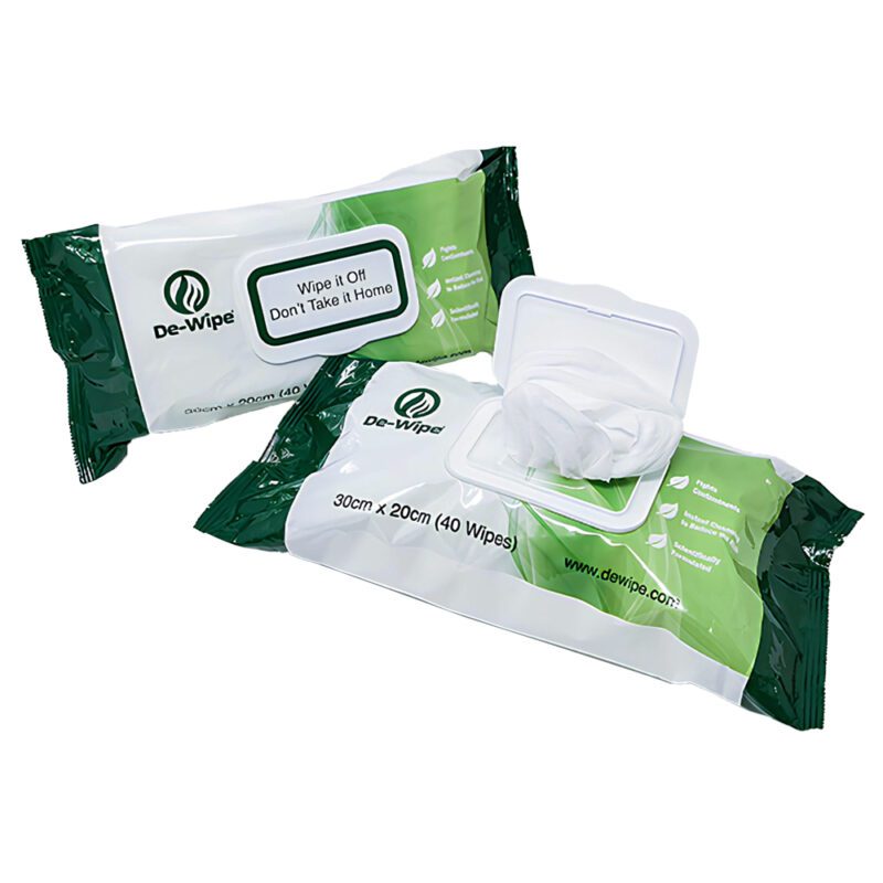 De-Wipe Biodegradable Decontamination Wipes 30 x 20cm – Pack 40 - Aero ...