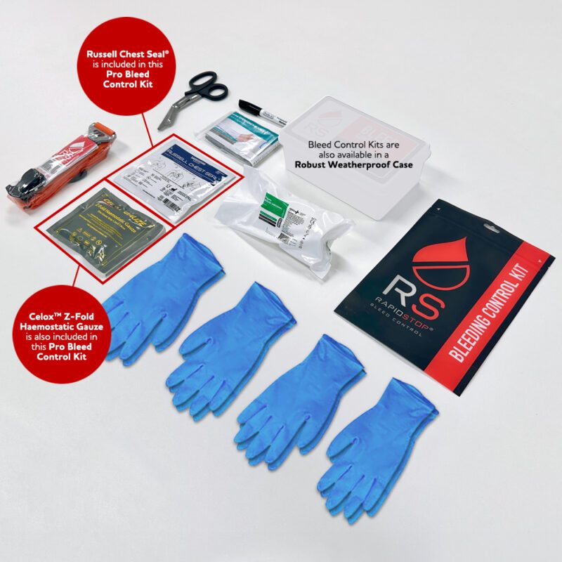 RapidStop® Pro Bleed Control Kit in Compact Plastic Pouch - Aero Healthcare UK
