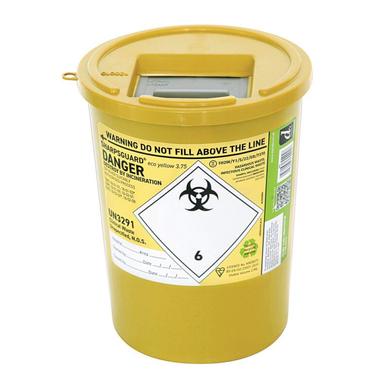 Sharps Disposal Bin – 3.75 Litre - Aero Healthcare UK