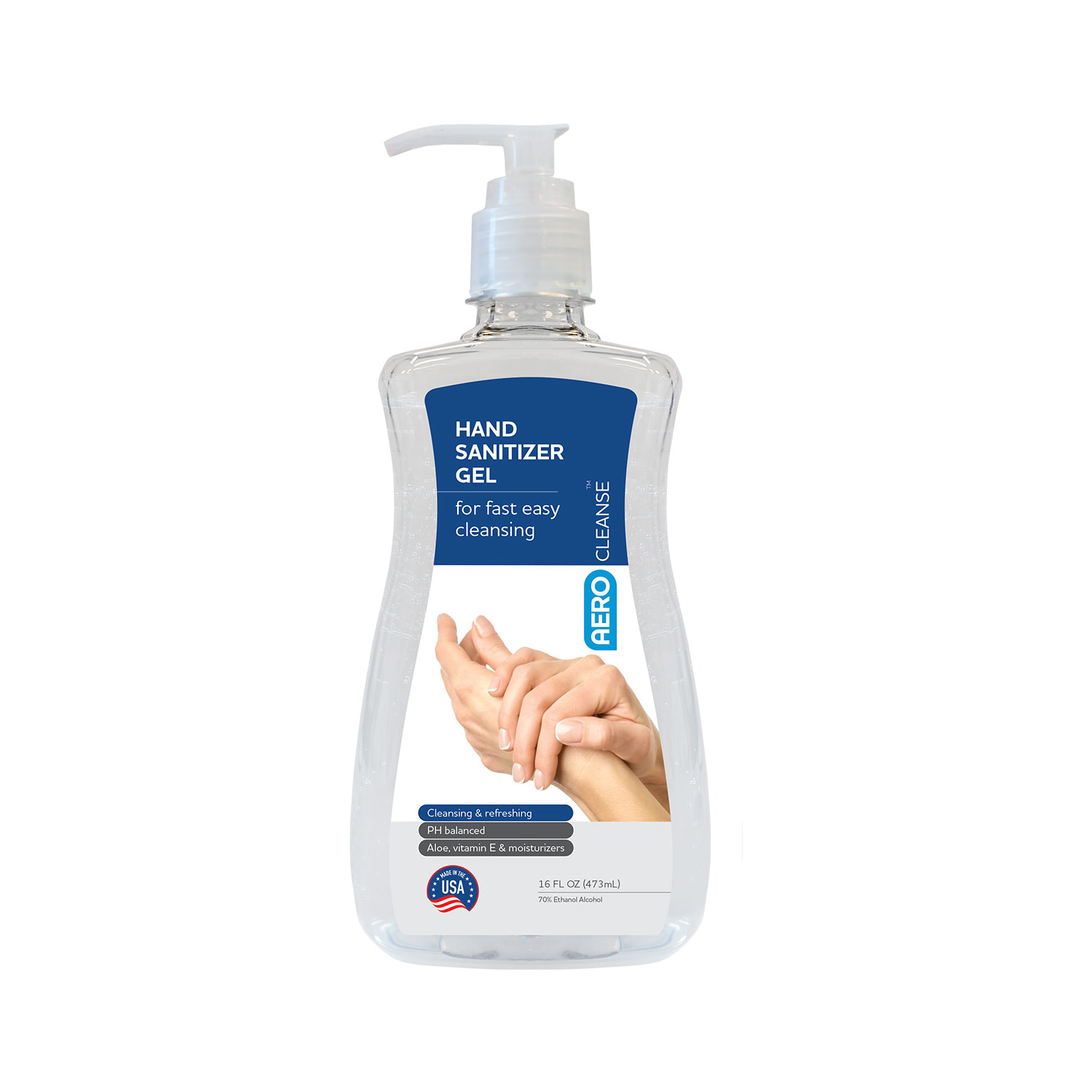 AEROCLEANSE Hand Sanitizer Gel 16 fl oz Pump | Aero Healthcare USA