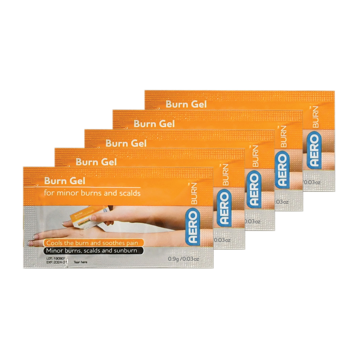 AeroBurn™ Burn Gel Packets 5/bag #AB0905B | Aero Healthcare USA