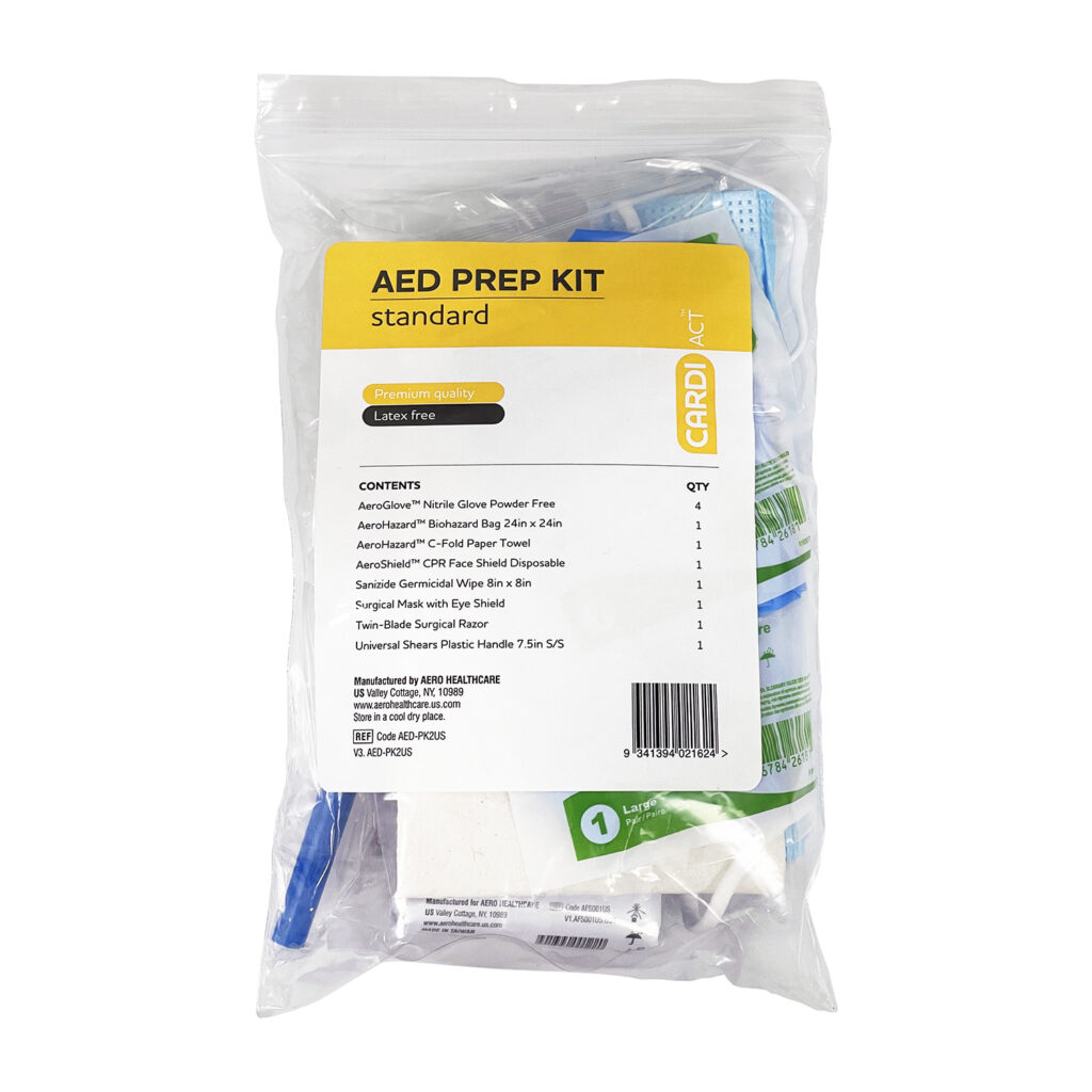 CardiAct™ AED Prep Kit in Plastic Bag #AED-PK2US | Aero Healthcare USA