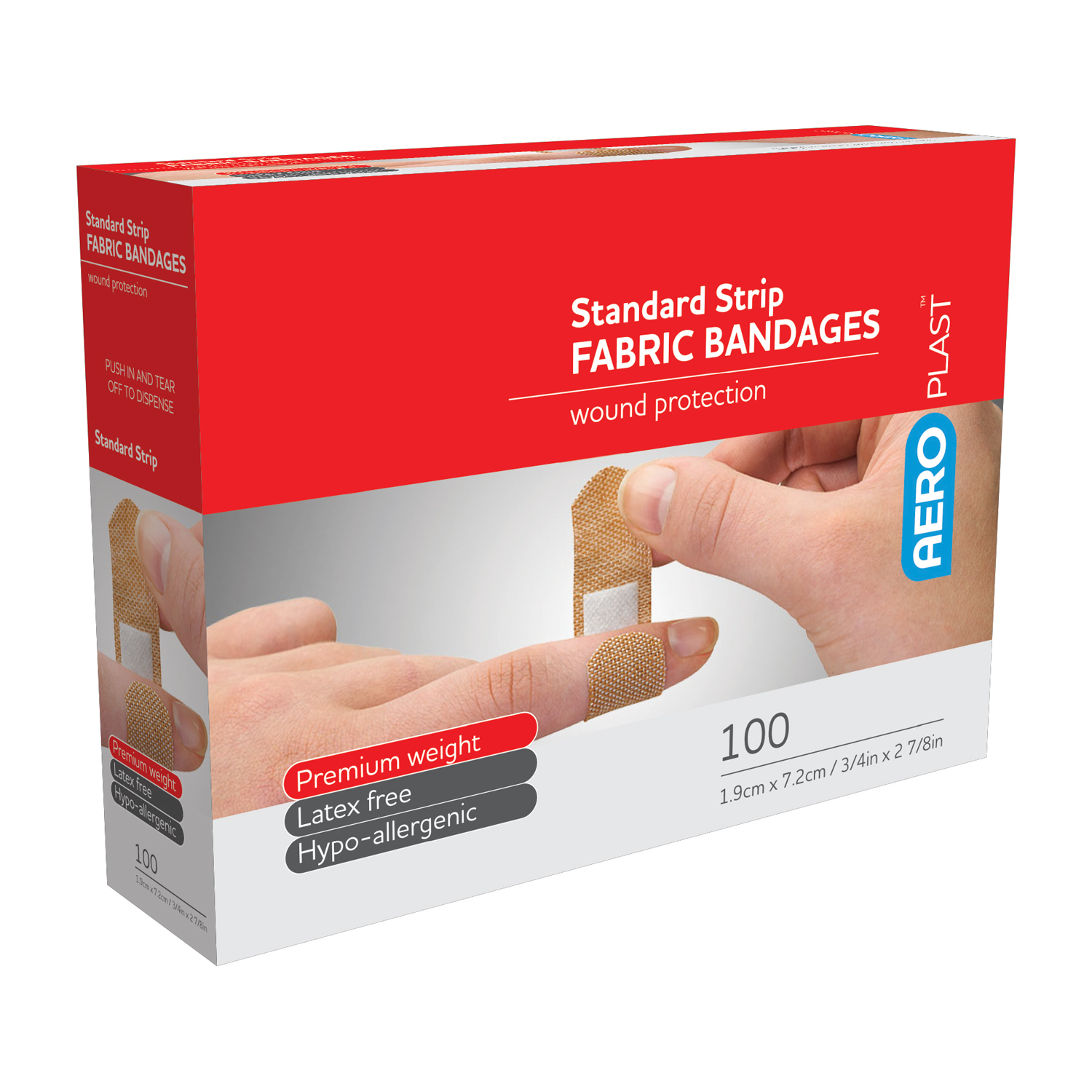 AeroPlast™ Fabric Strip Bandages 3/4in x 3in 100/box #AFP501 | Aero ...