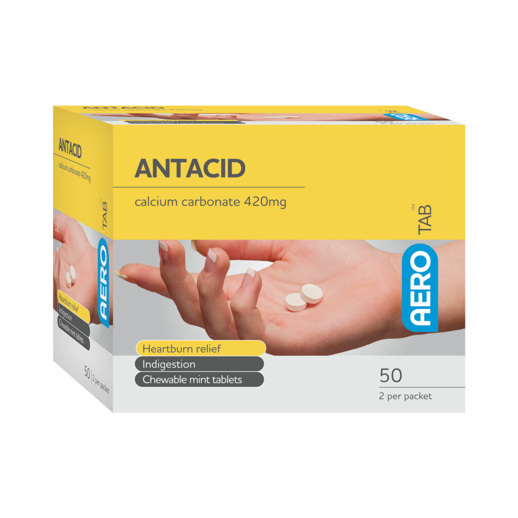 AeroTab™ Antacid Tablets 50/box #SSATAN50 | Aero Healthcare USA