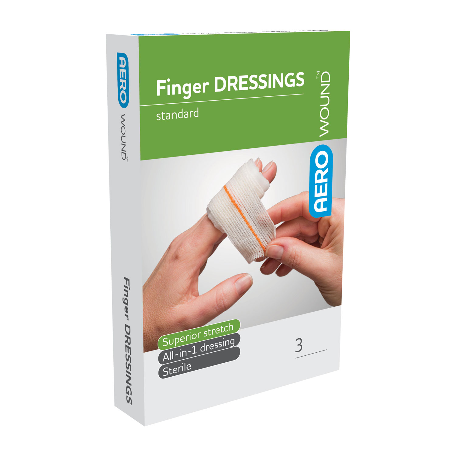 AeroWound™ Finger Dressing Pack 3/box #AWF03 | Aero Healthcare USA