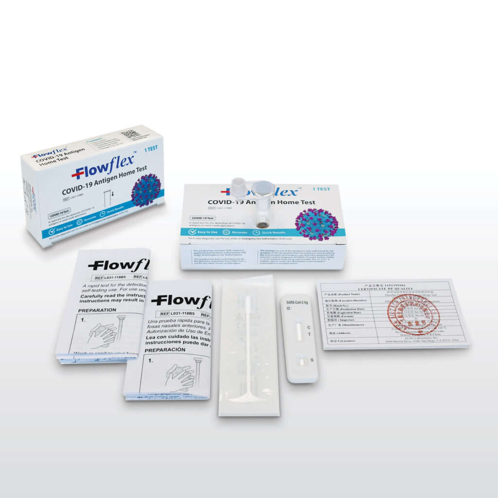 FlowFlex™ COVID-19 Antigen Home Test #L031-118B5 | Aero Healthcare USA