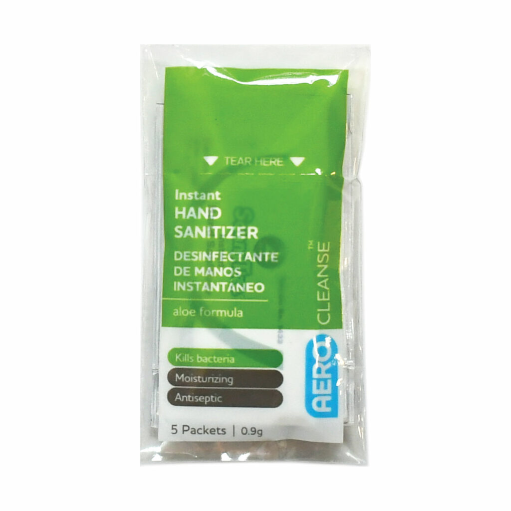 AeroCleanse™ Hand Sanitizer 0.9 gram (5pk) #SSACG05 | Aero Healthcare USA