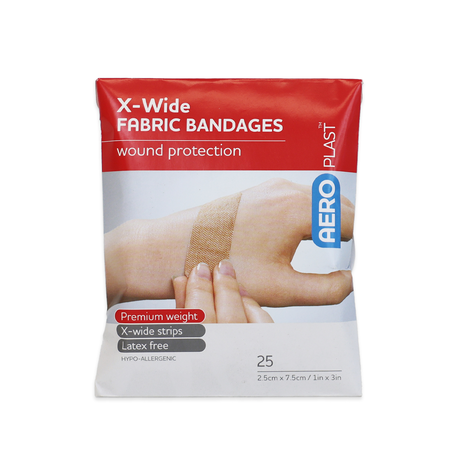 AEROPLAST™ Fabric X-Wide Strip Bandages 1in x 3in 25/pack #AFP60125 ...