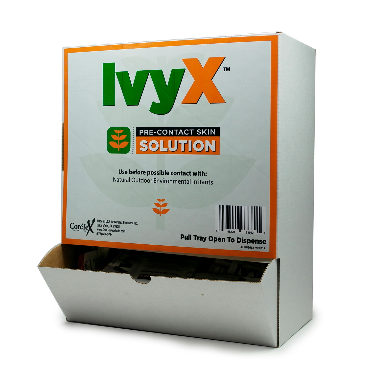 IvyX Pre-Contact Lotion Packets, 50/box #83662 | Aero Healthcare USA