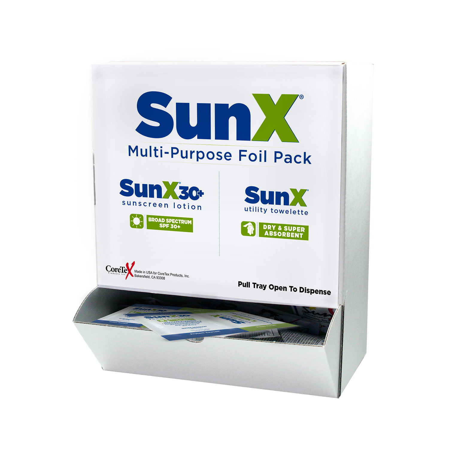 SunX30 Lotion and Wipe Pack, Dispenser 50/box #91661 | Aero Healthcare USA