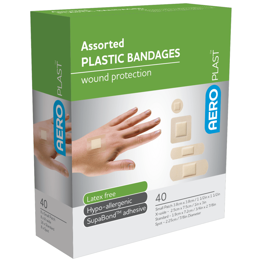 AEROPLAST Plastic Assorted Dressings Box/40 | Aero Healthcare