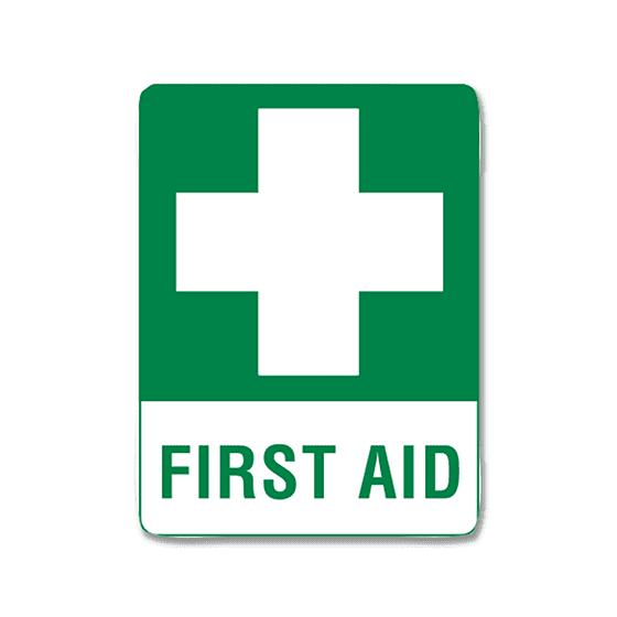Large Poly First Aid Sign 60 x 45cm | Aero Healthcare