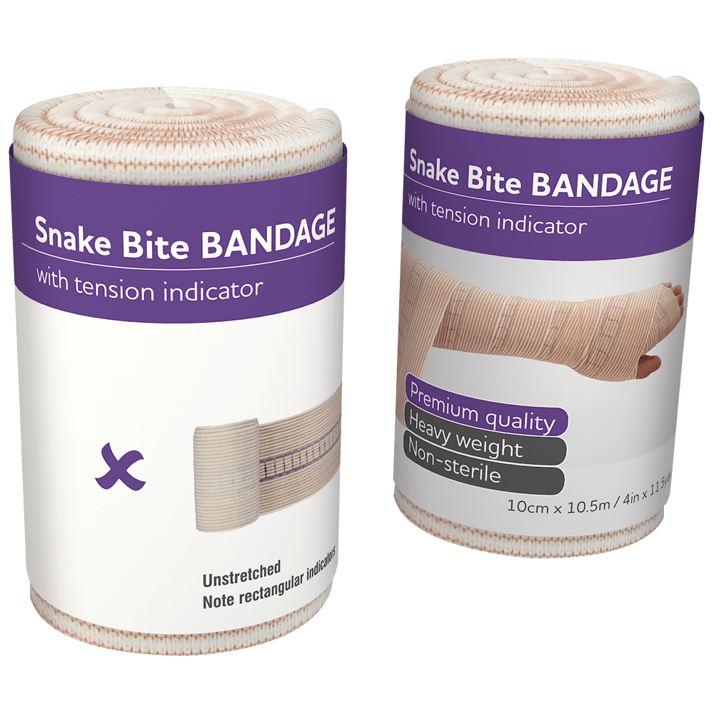 AEROFORM Snake Bite Bandage with Indicator 10cm x 10.5M Wrap/12