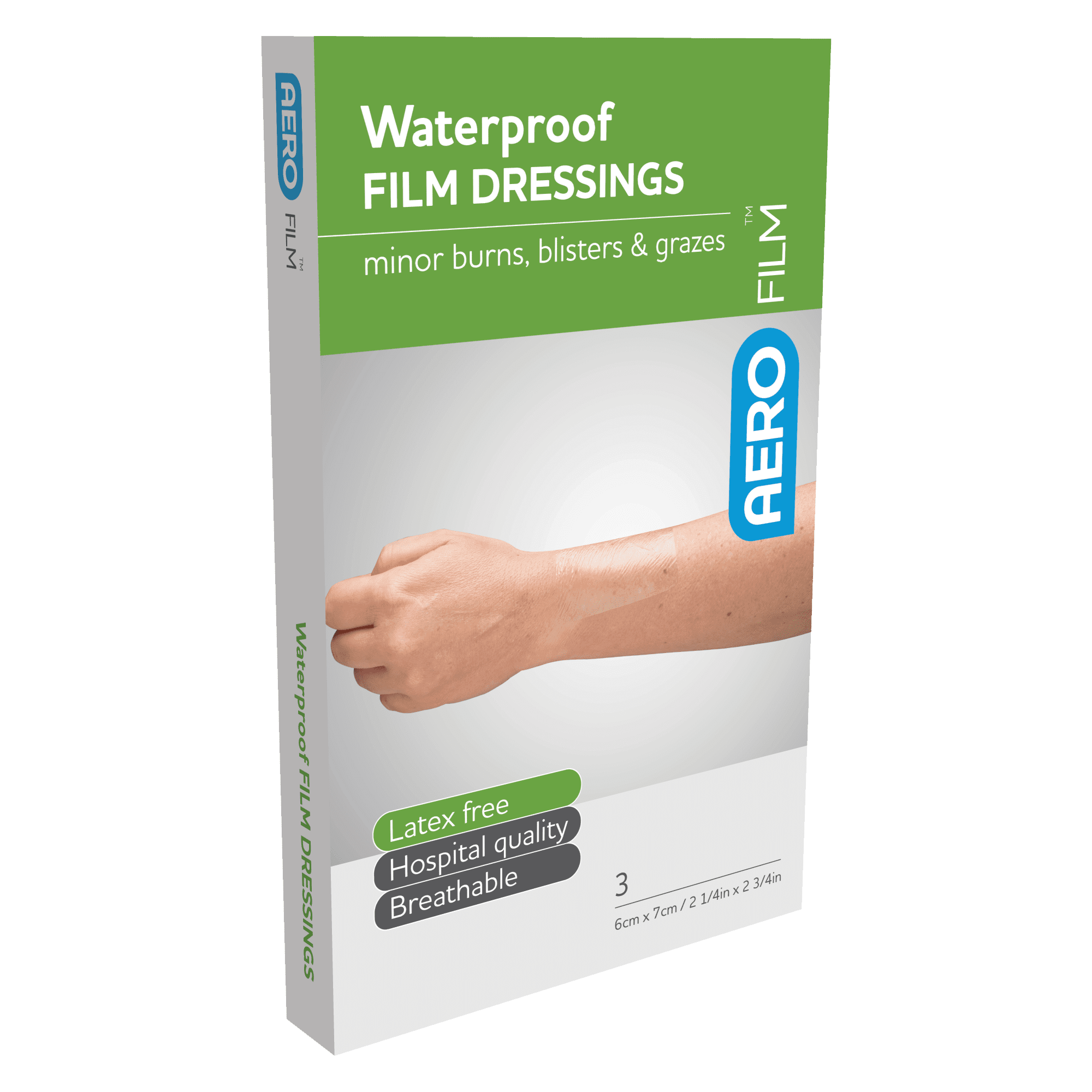 AEROFILM Waterproof Film Dressing 6 x 7cm Box/3 | Aero Healthcare