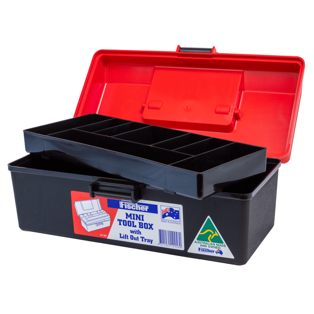 AEROCASE Red and Black Plastic Tacklebox with Liftout Tray 15 x 29 x 11 ...