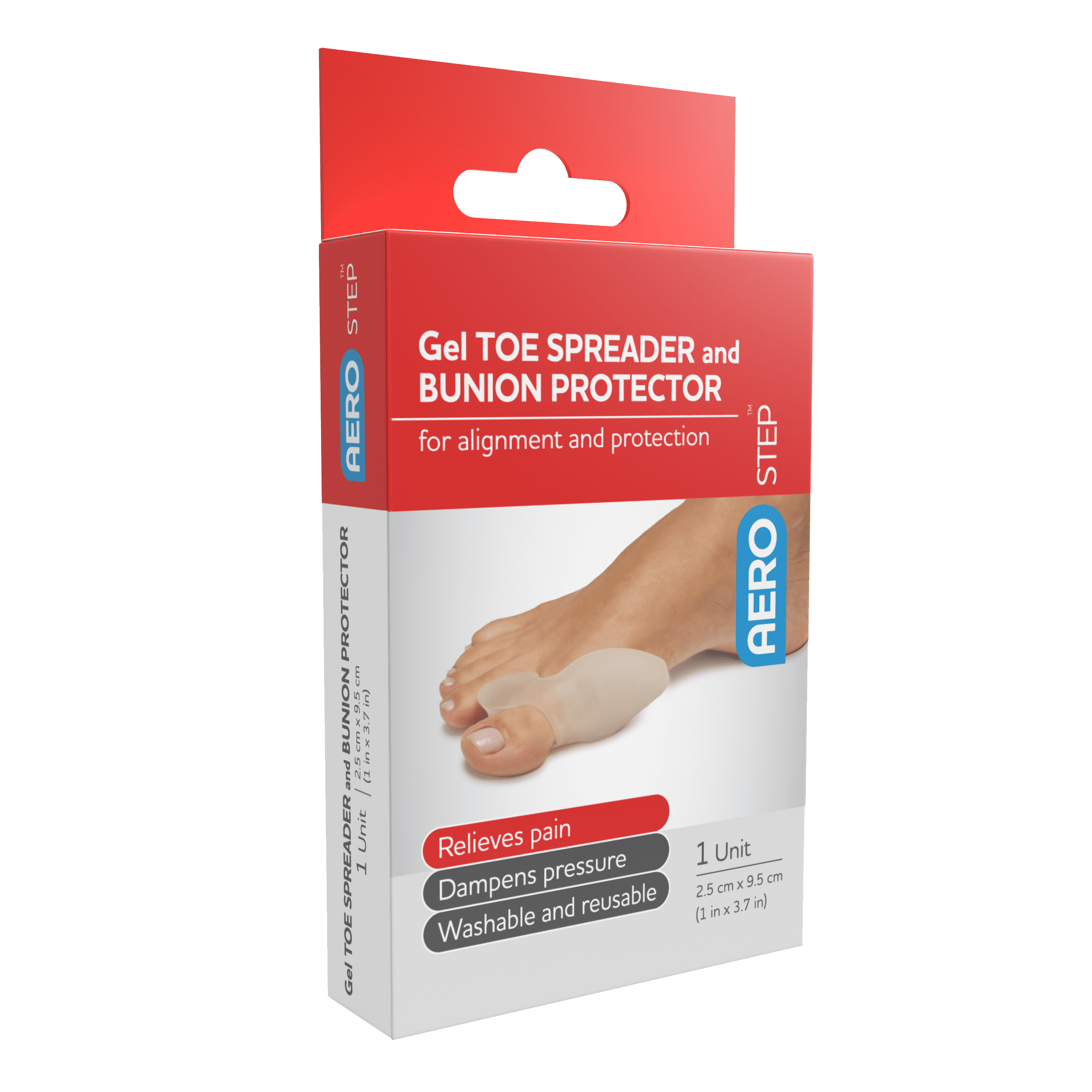 AeroStep Gel Toe Spreader and Bunion Protector 1pk | Aero Healthcare