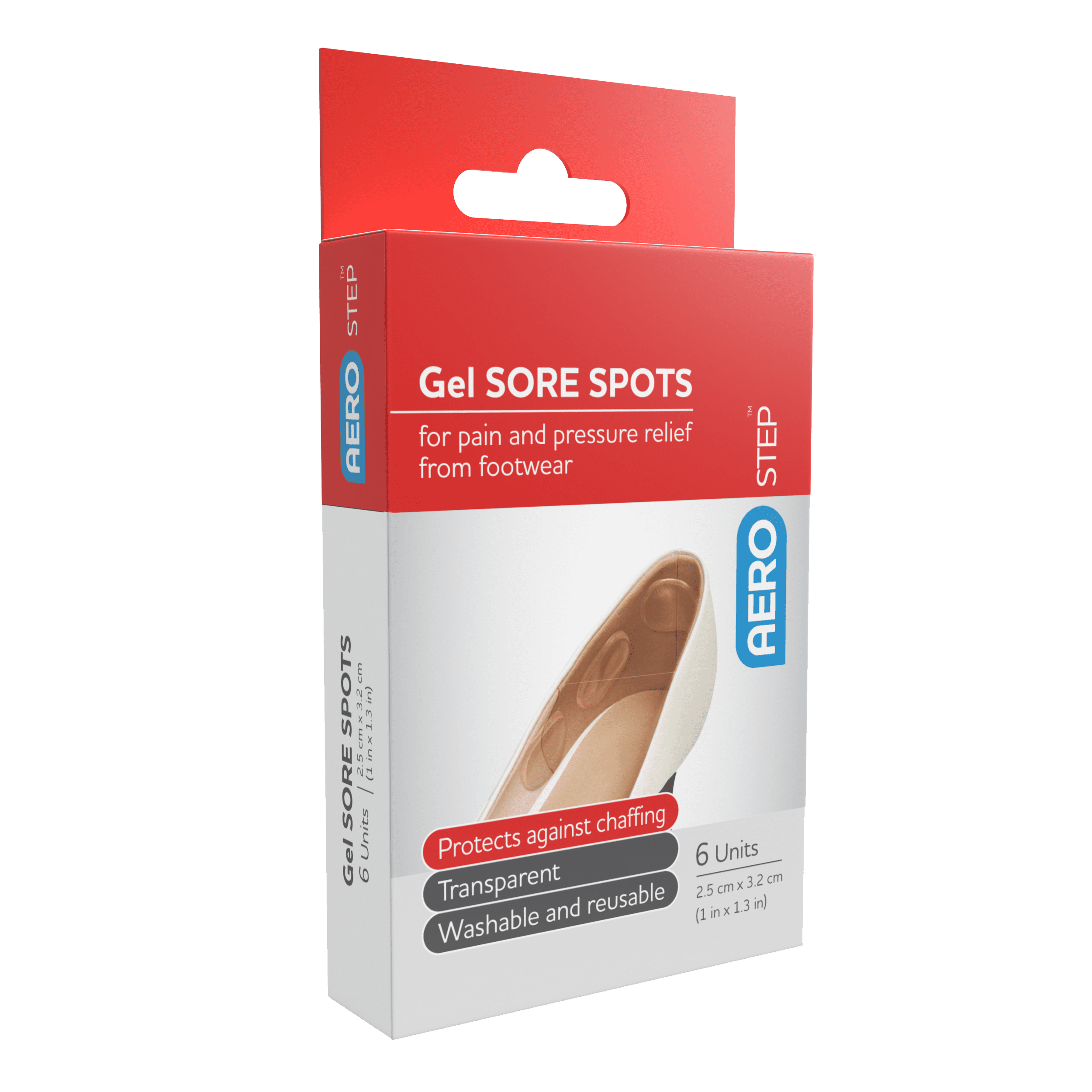 AeroStep Gel Sore Spots 6pk | Aero Healthcare