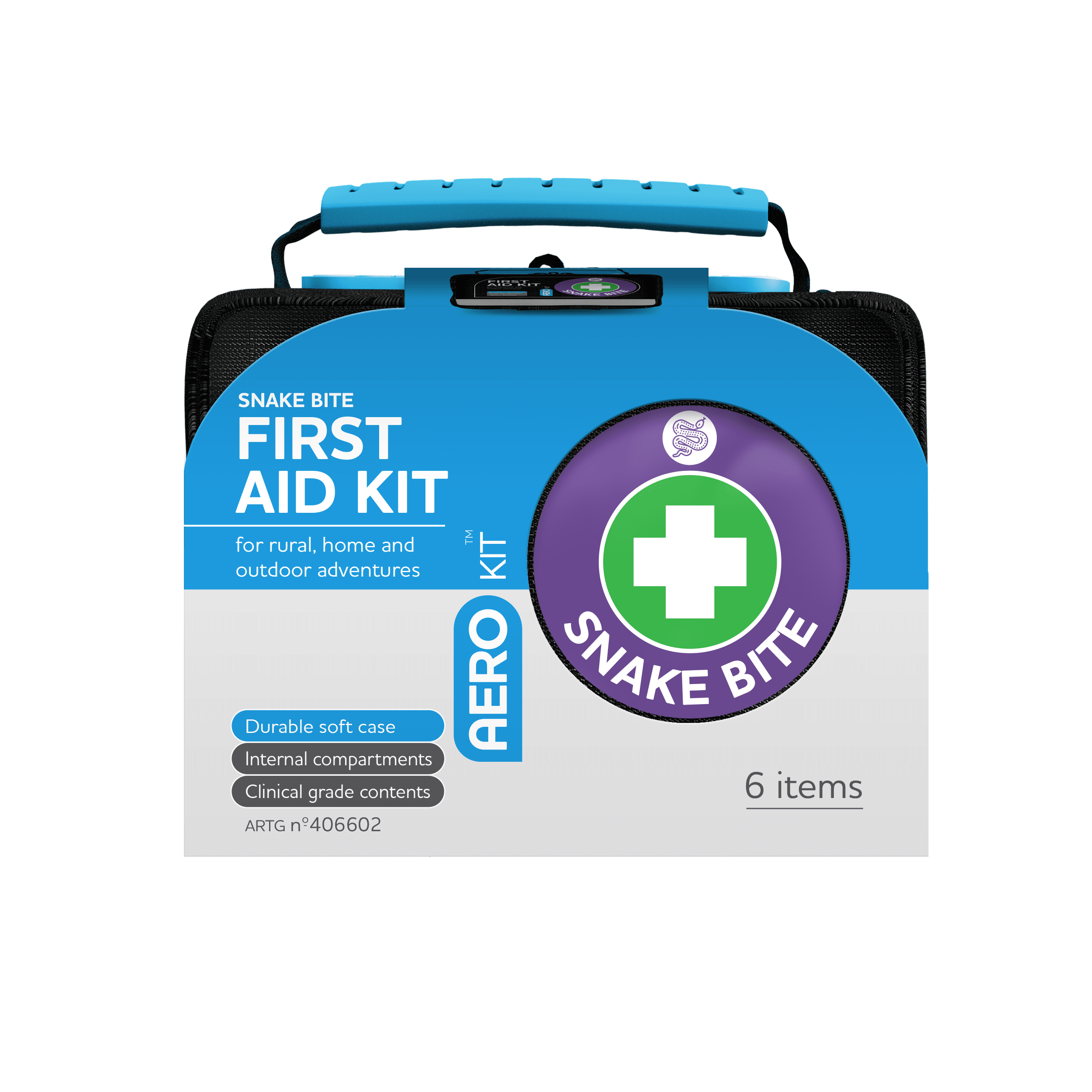 AEROKIT Snake Bite First Aid Kit Softpack Black | Aero Healthcare