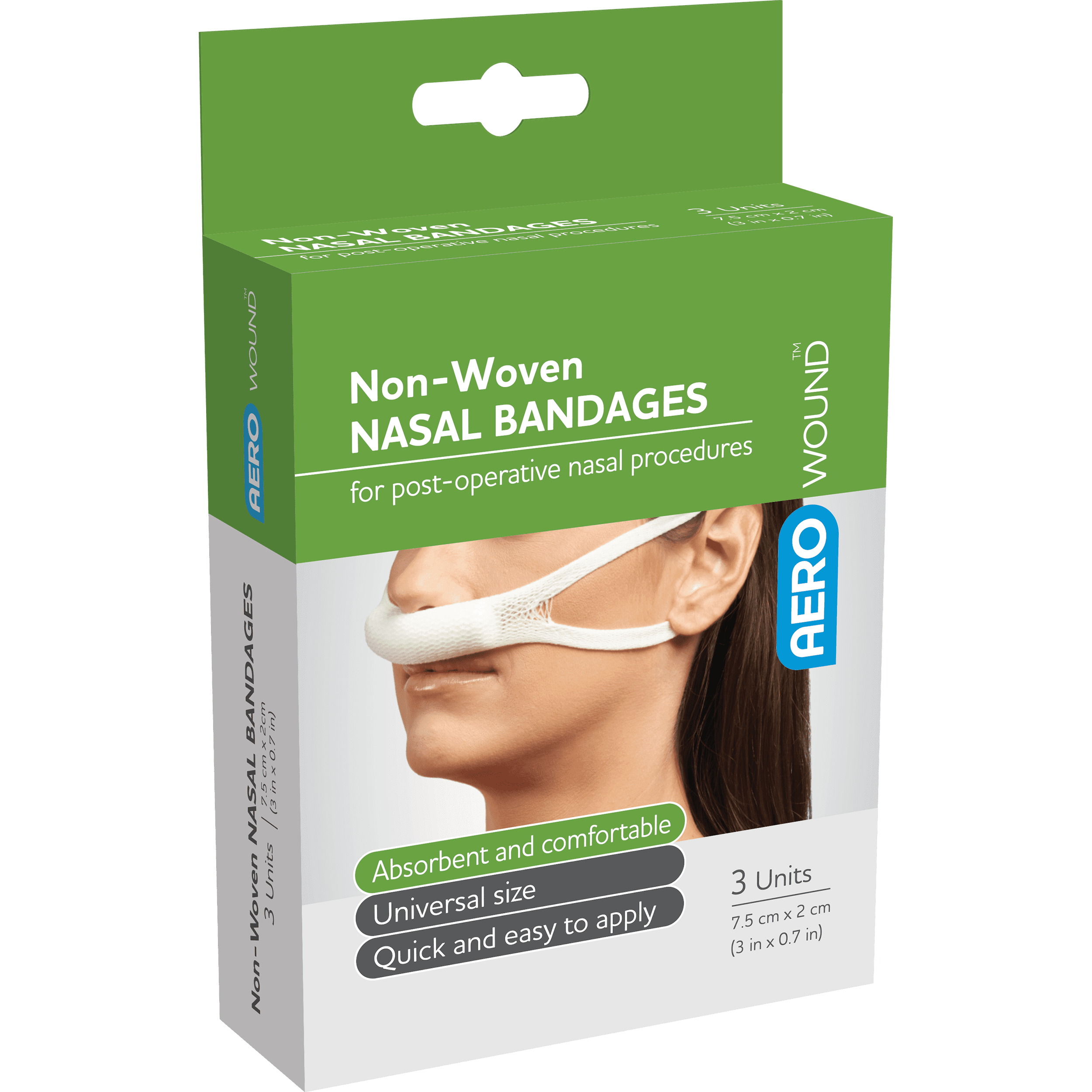 AeroWound Nasal Sling Bandage 3pk | Aero Healthcare